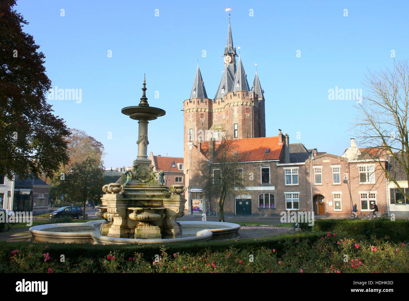 Medieval Sassenpoort (Sassen Gate), impressive medieval gatehouse in ...