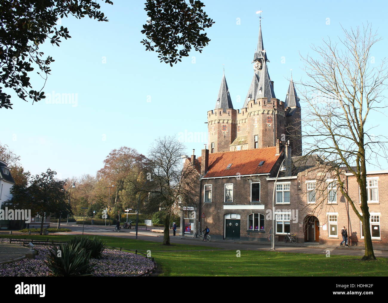 Medieval Sassenpoort (Sassen Gate), medieval gatehouse in Zwolle ...