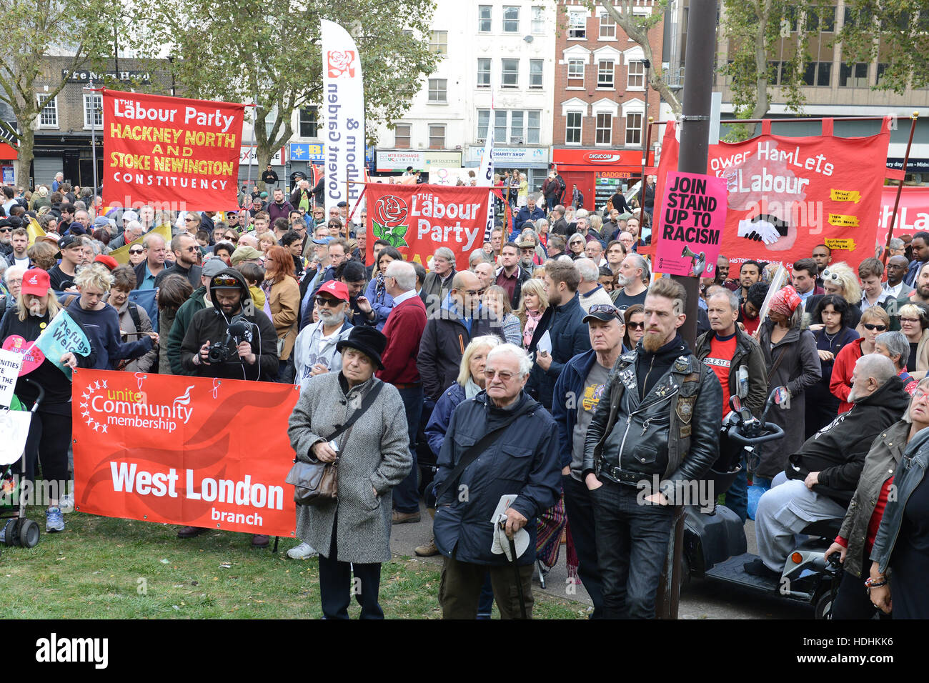 Labour leader Jeremy Corbyn attends a rally in London’s East End to ...