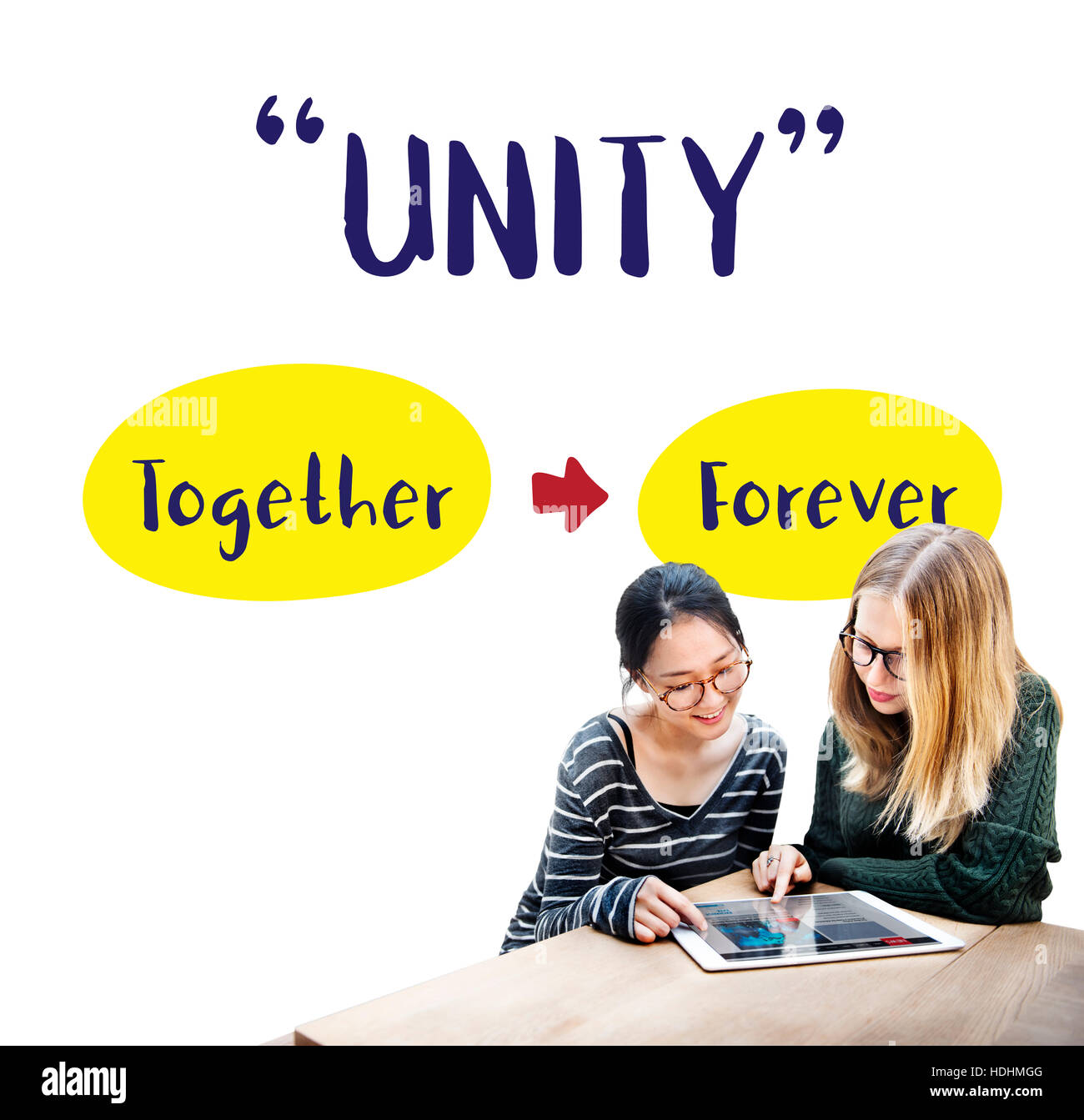 Togetherness Friendship Sharing Caring Concept Stock Photo - Alamy
