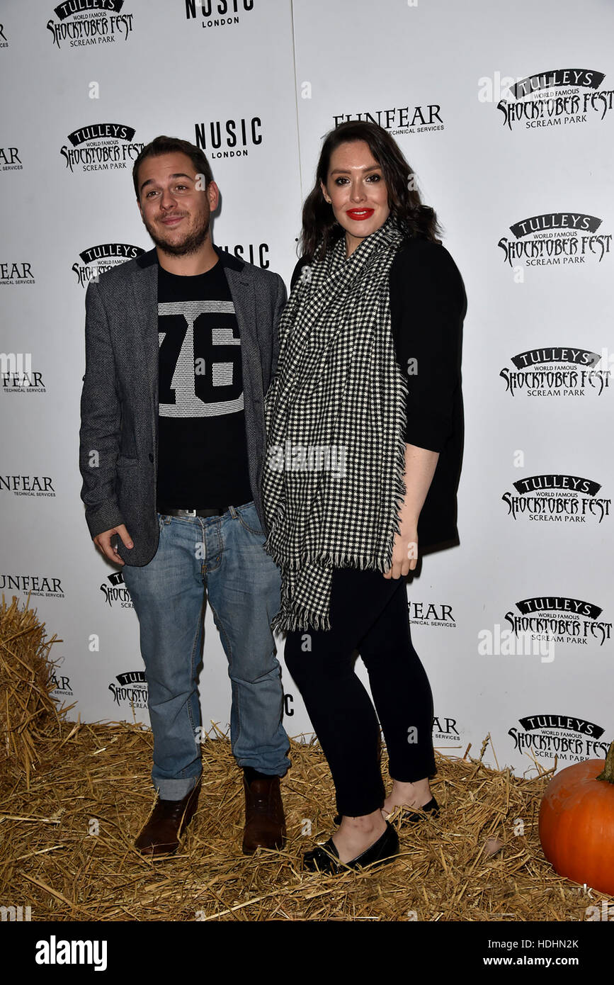 Ed Dyson and guest attending the VIP and press night of Shocktober Fest ...