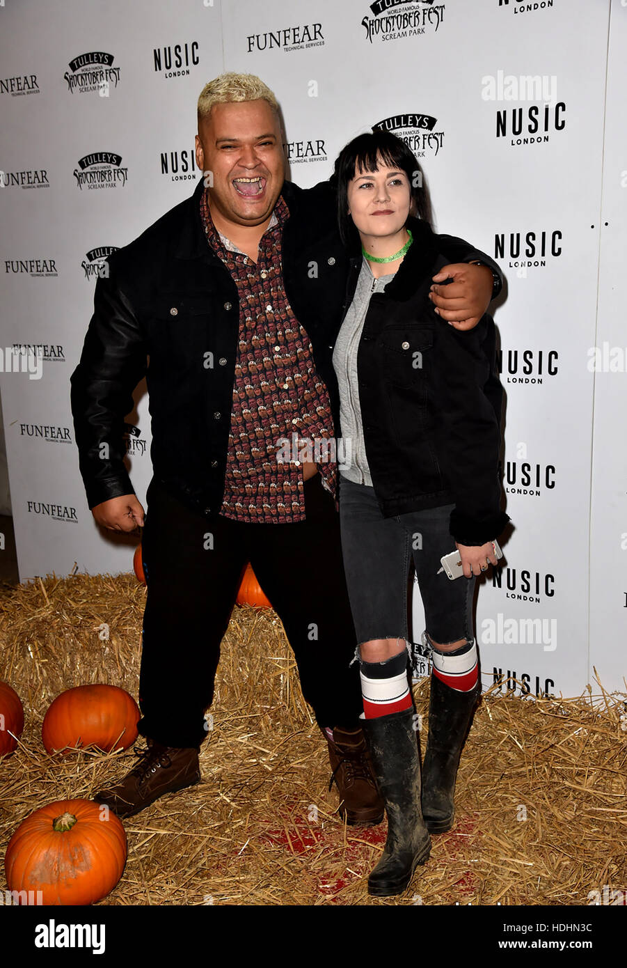 Heavy D and Bryony Ann Harris attending the VIP and press night of ...