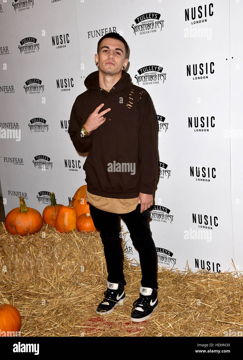 Jake Sims attending the VIP and press night of Shocktober Fest, at ...