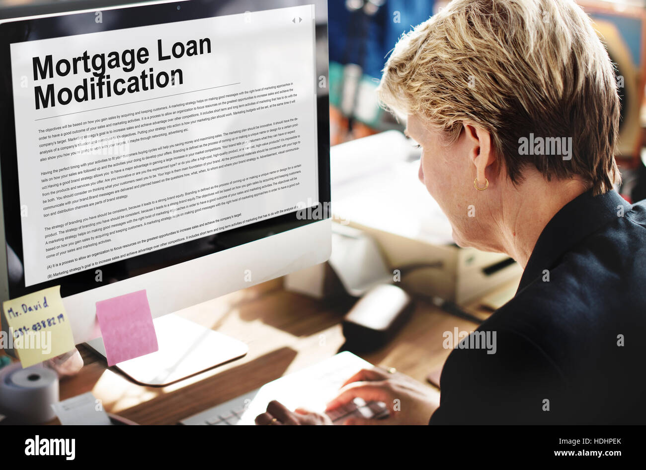 Mortgage Loan Request Modification Document Concept Stock Photo - Alamy