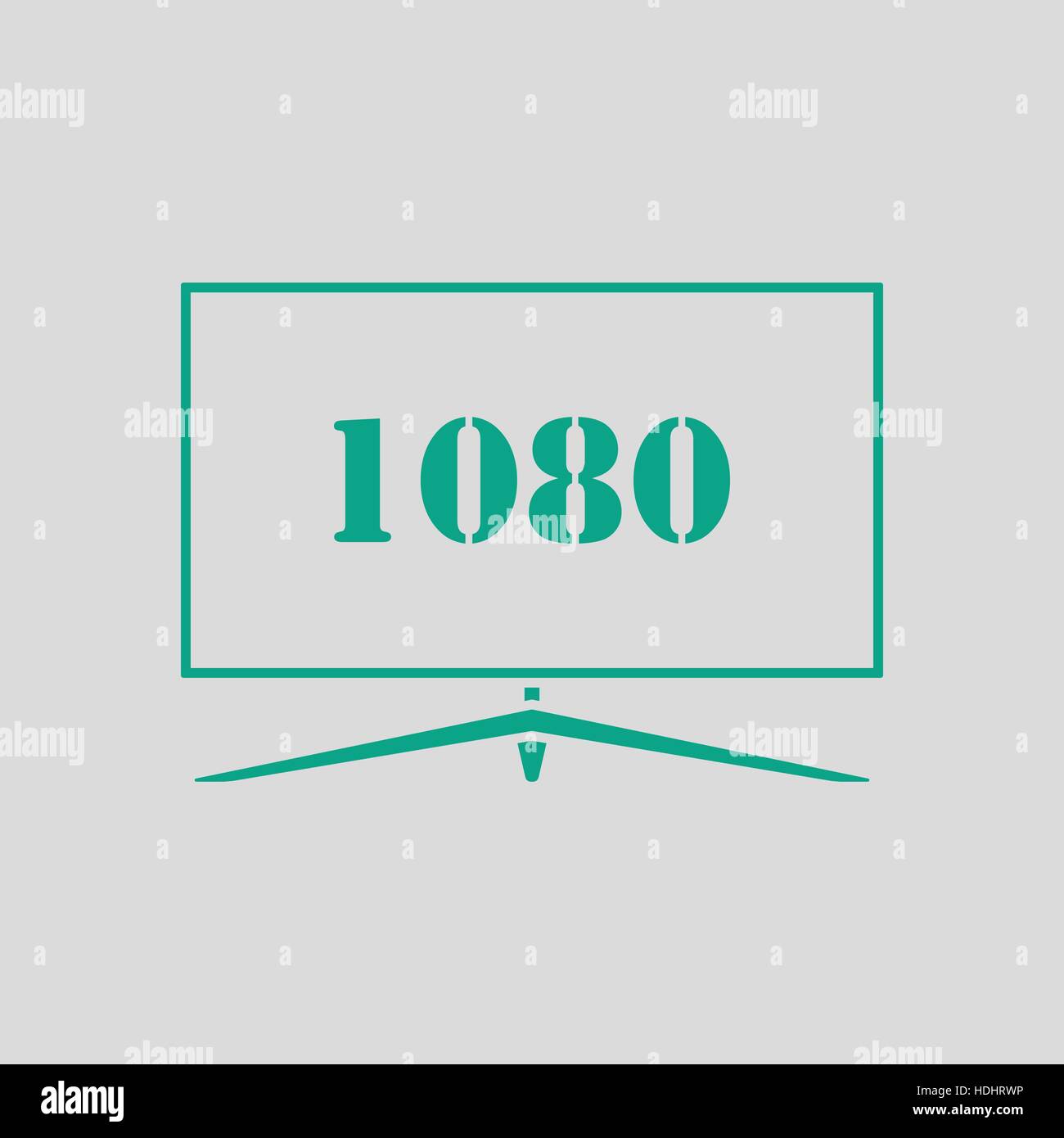 Wide tv icon. Gray background with green. Vector illustration Stock ...