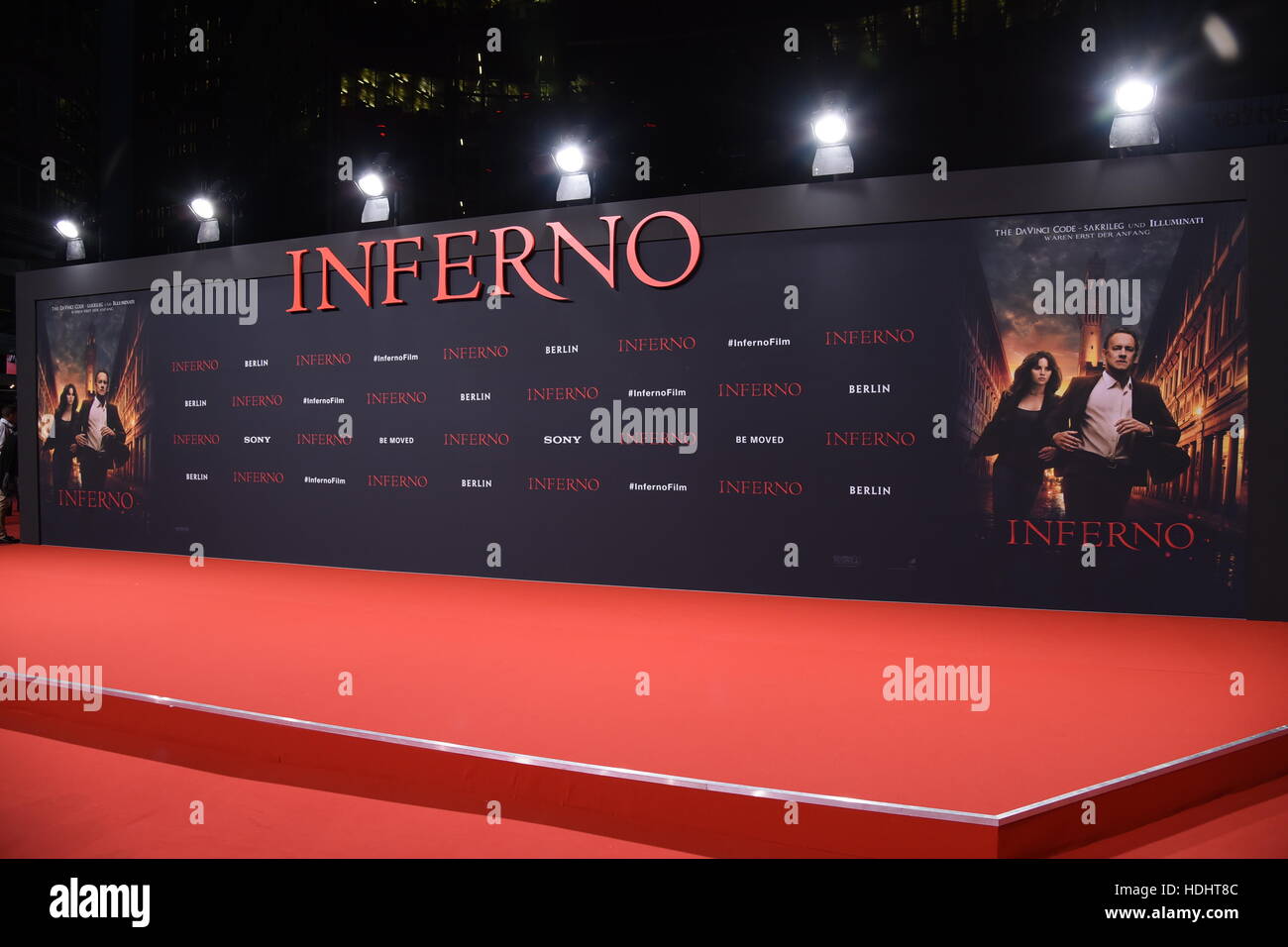 German premiere of 'Inferno' at CineStar IMAX Sony Center at Potsdamer ...