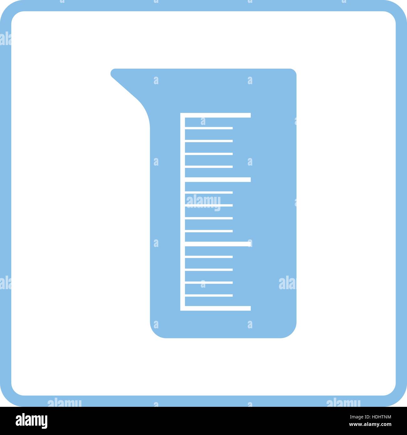 Icon of chemistry beaker. White background with shadow design. Vector ...
