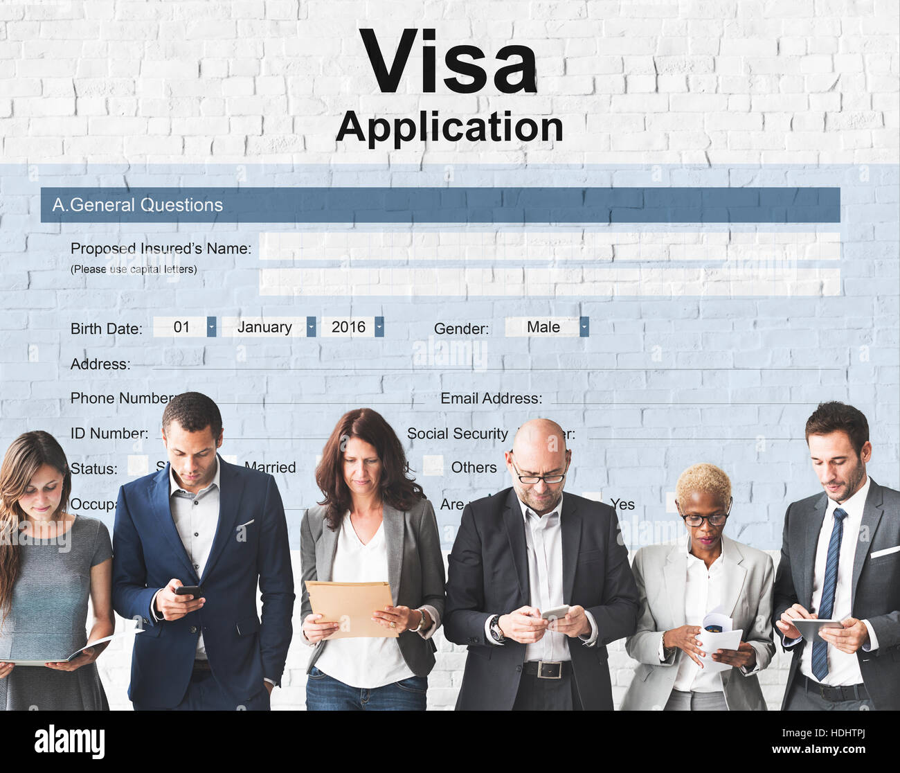 Visa Application Travel Form Concept Stock Photo - Alamy