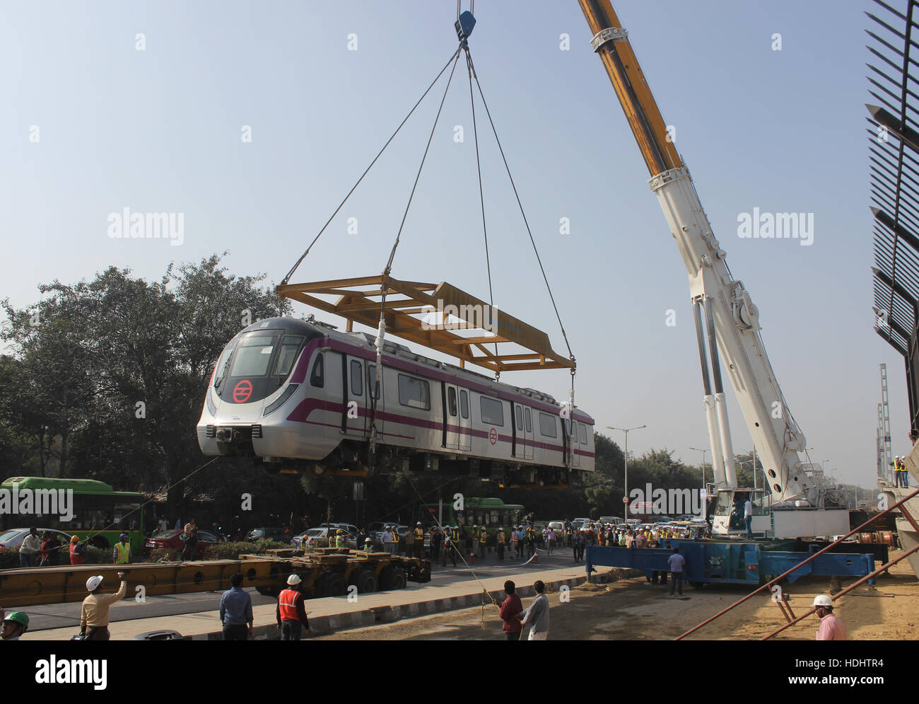 India delhi metro on track hi-res stock photography and images - Alamy