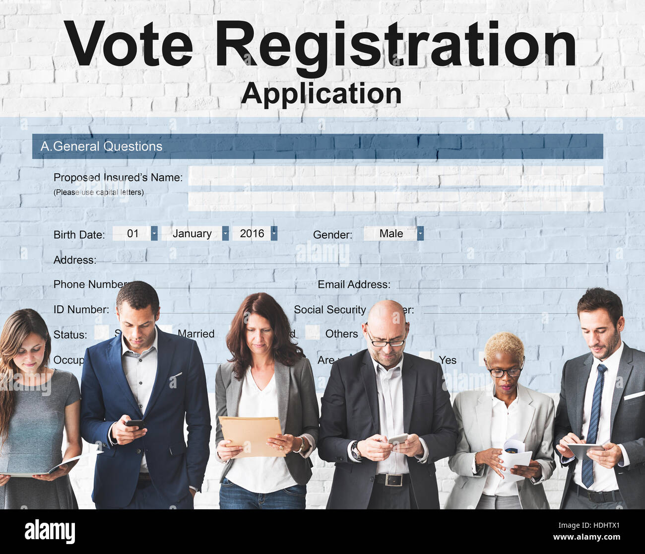 Vote Election Document Filling Concept Stock Photo - Alamy