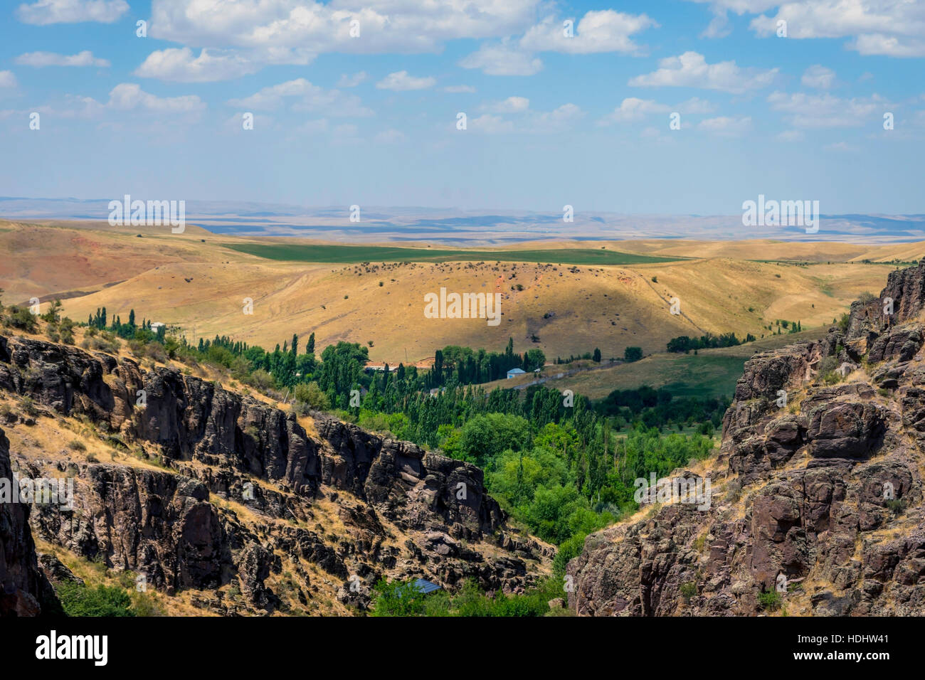 Turbat canyon and steppe grasslands behind, Kazakhstan Stock Photo - Alamy