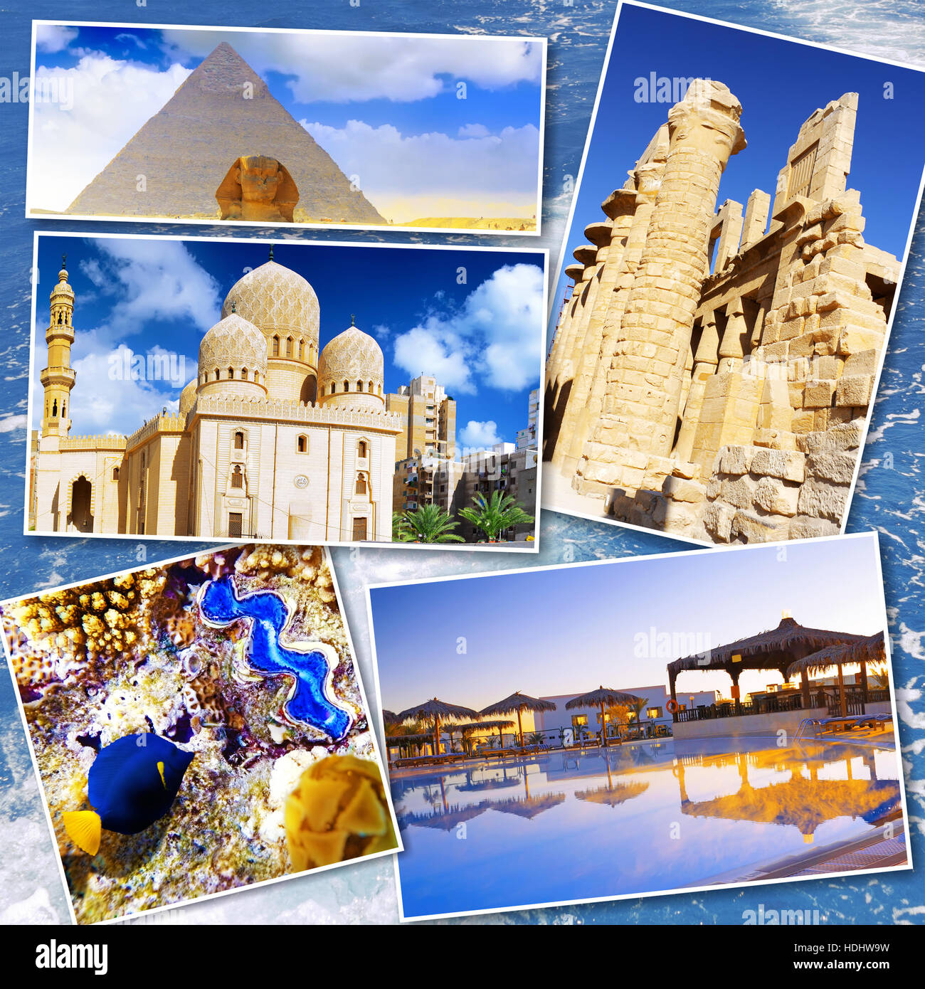 Collage of beautiful Egypt . Africa Stock Photo - Alamy