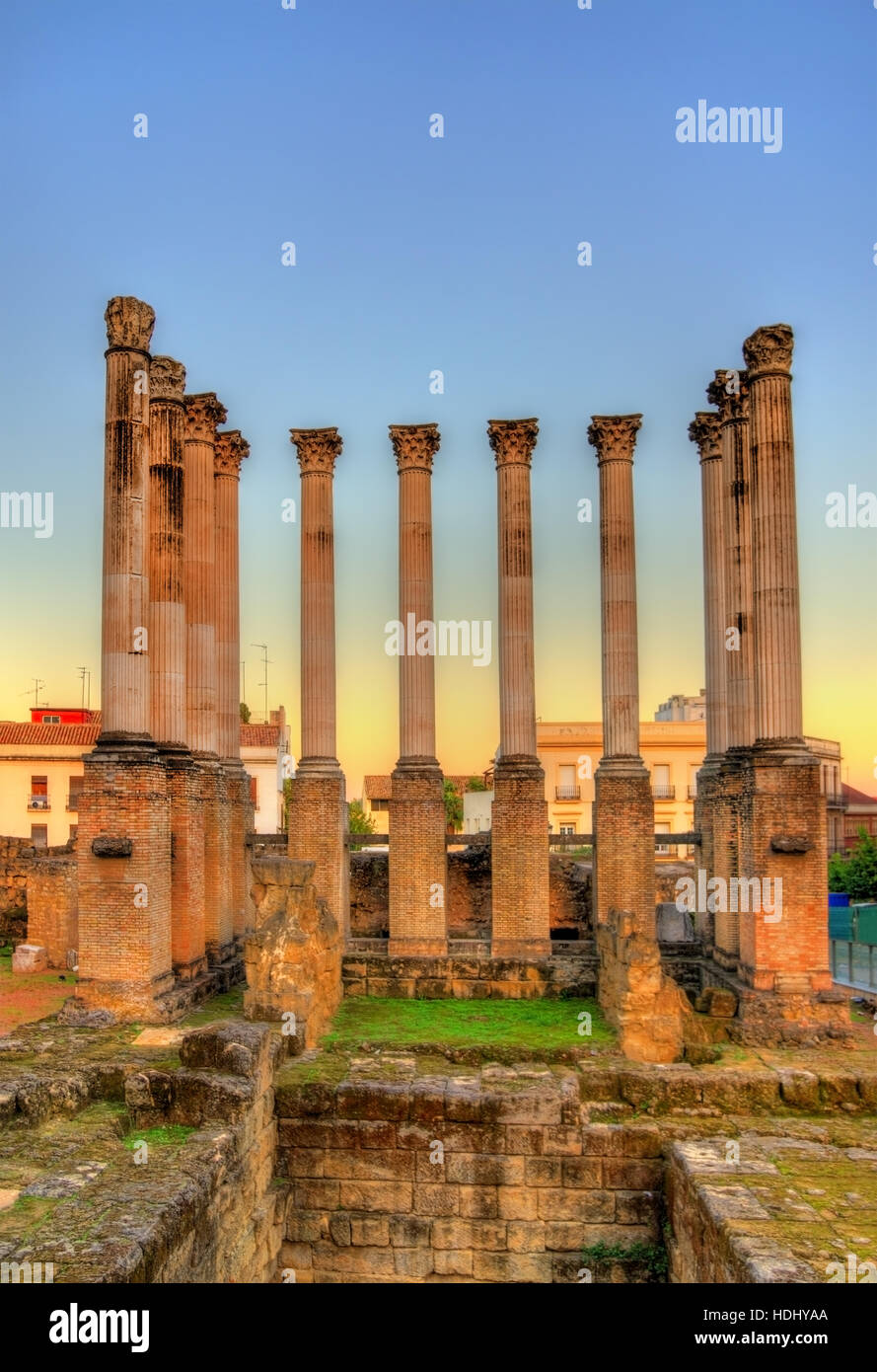 The Roman temple of Cordoba, Spain Stock Photo - Alamy