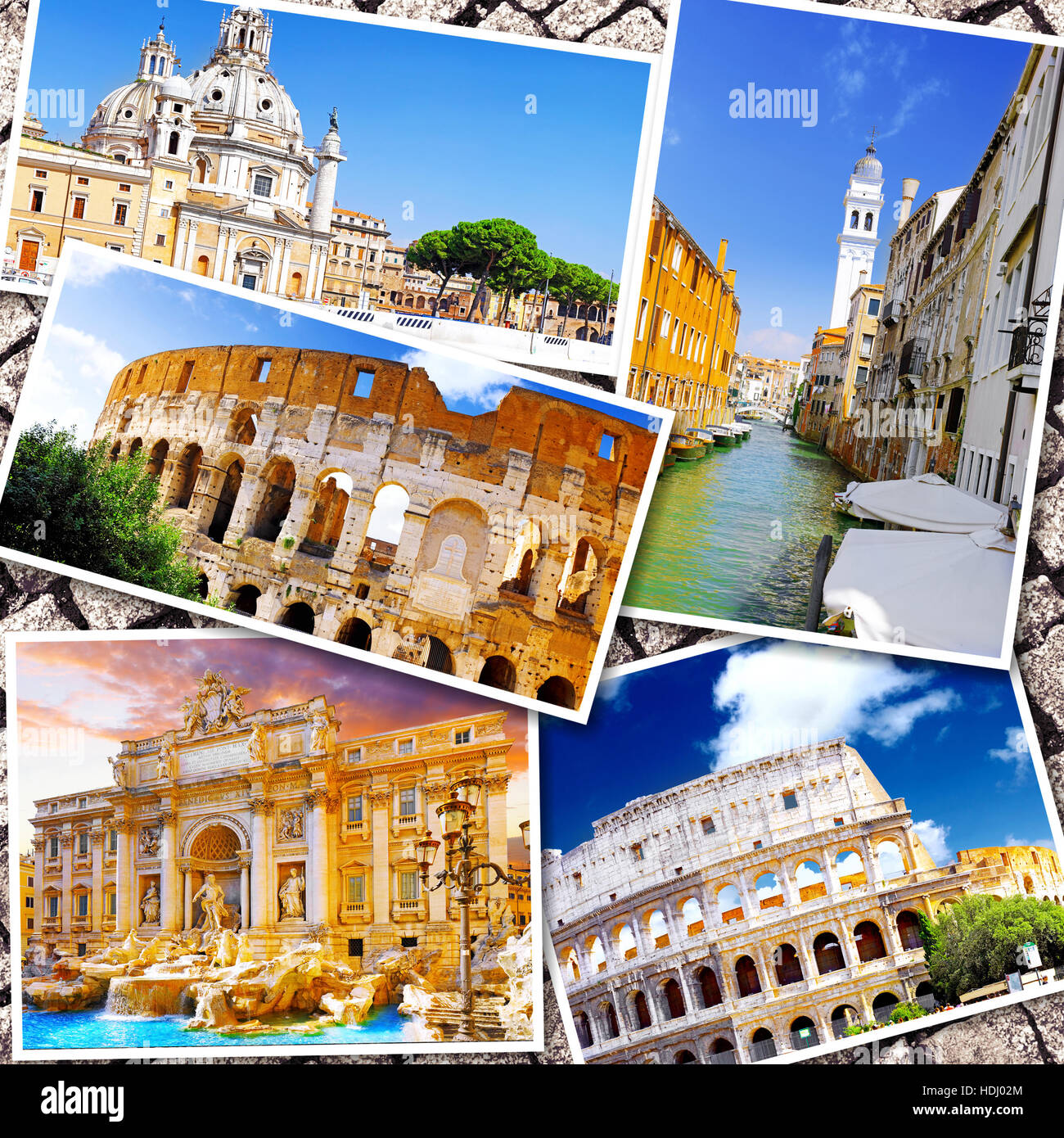Collage beautiful italy rome hi-res stock photography and images - Alamy