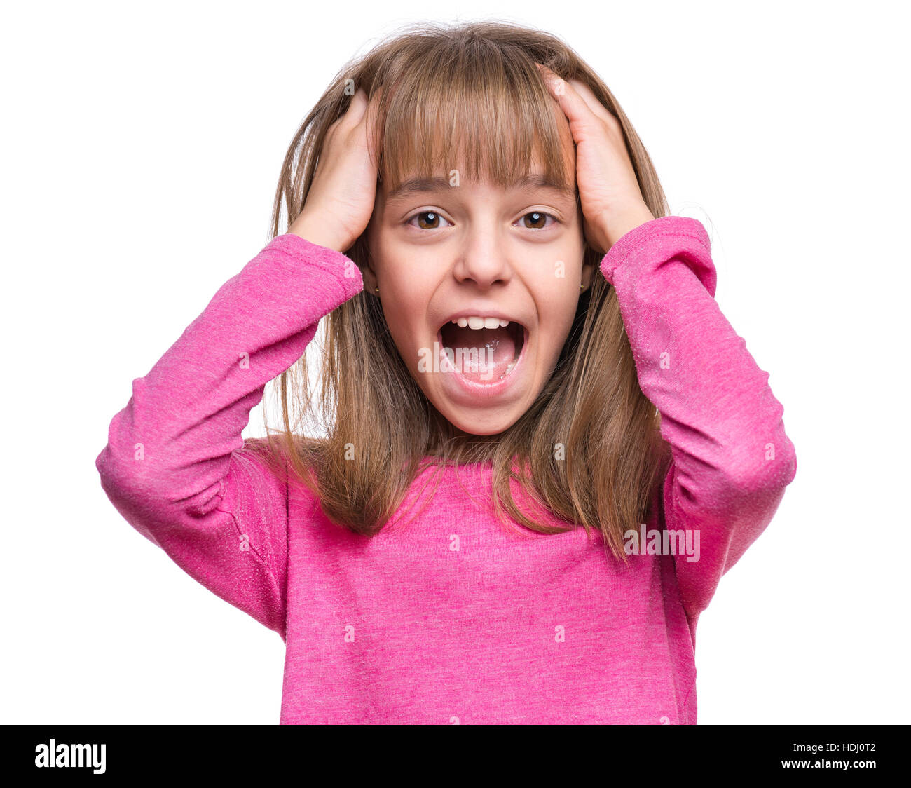 Emotional portrait of girl Stock Photo - Alamy