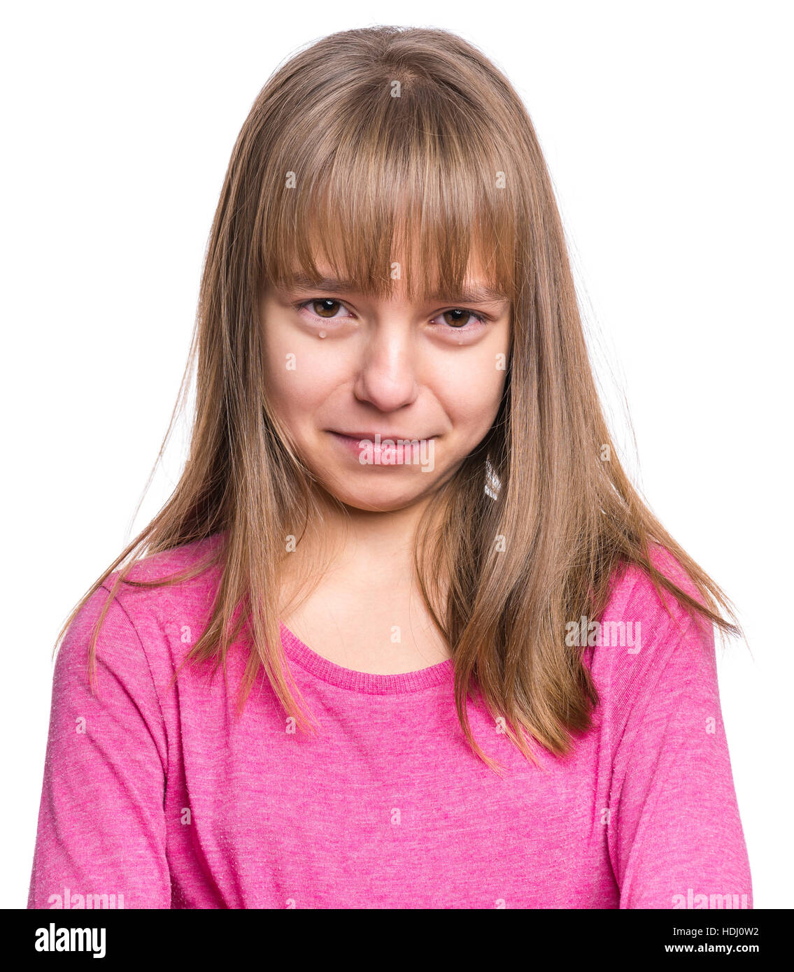 Emotional portrait of girl Stock Photo - Alamy