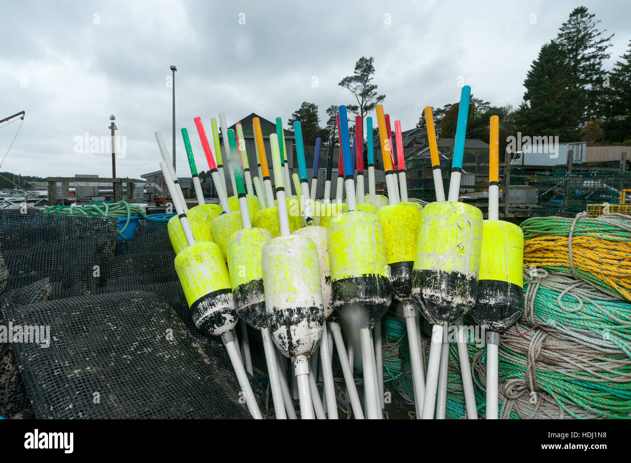 Lobster pot buoys hi-res stock photography and images - Alamy