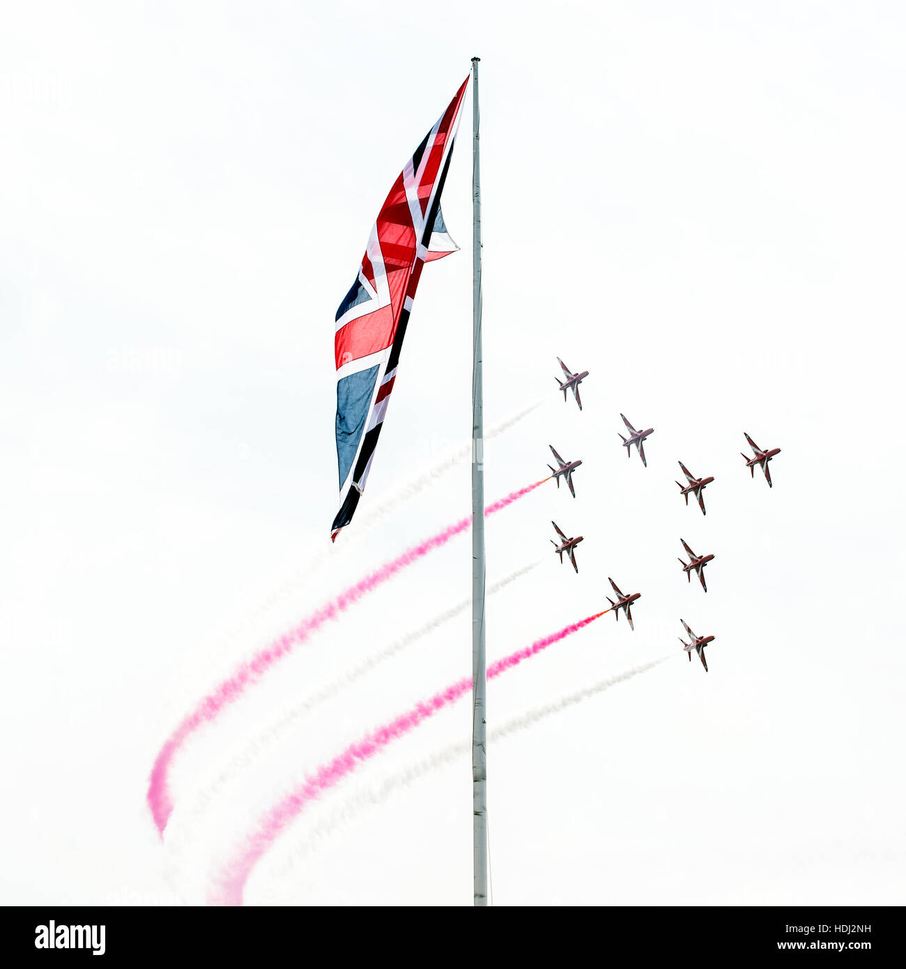 The red arrows fly past hi-res stock photography and images - Alamy