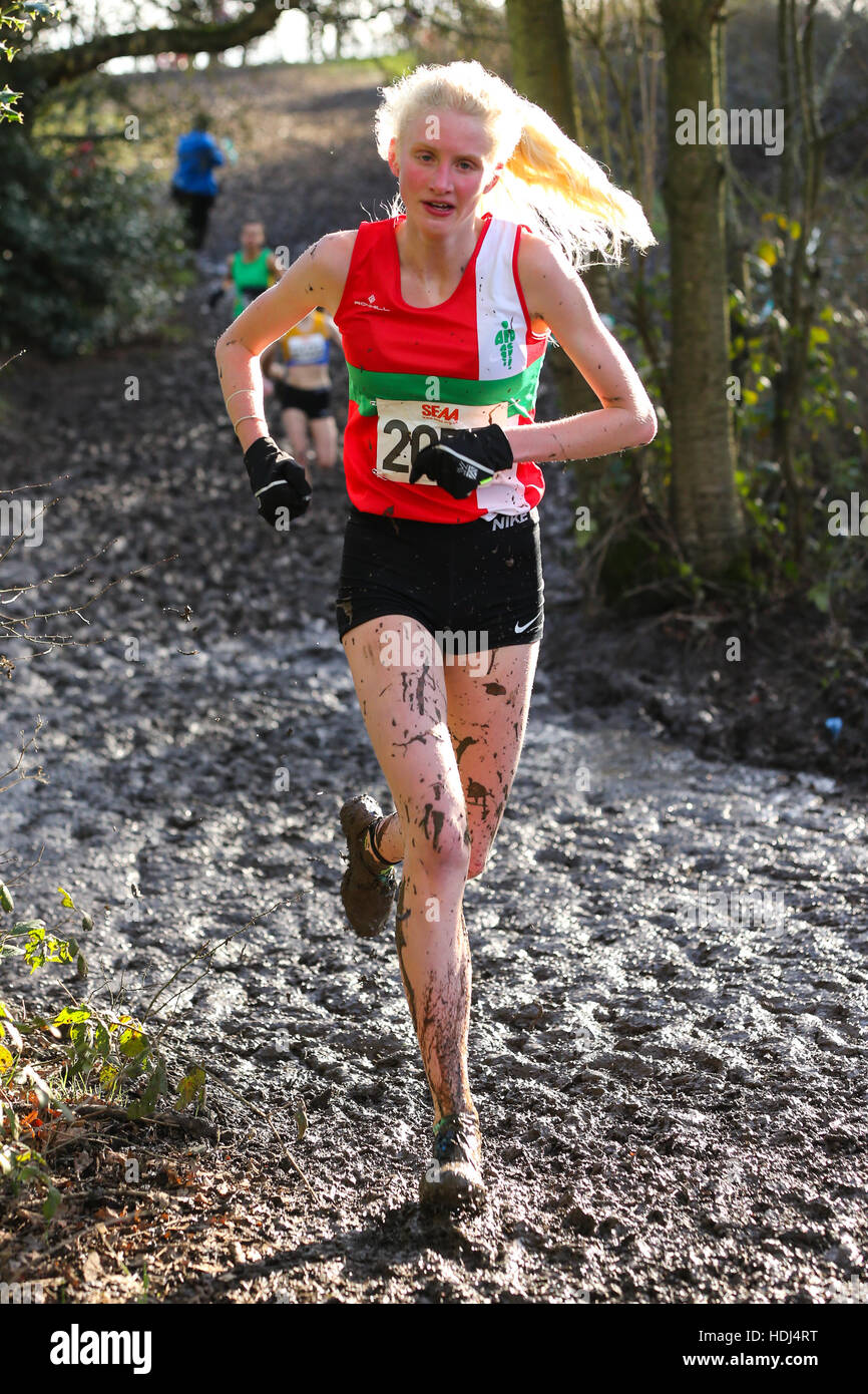 Lucy Pygott runs the SEAA Cross Country Champs in Parliament Hill ...