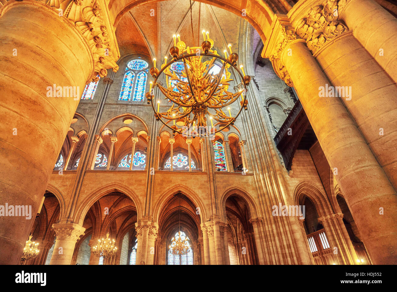 Notre Dam Cathedral Paris Interior High Resolution Stock Photography ...