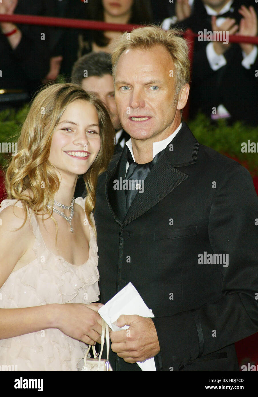 Singer Sting and his daughter, Coco, at the Academy Awards in Hollywood ...