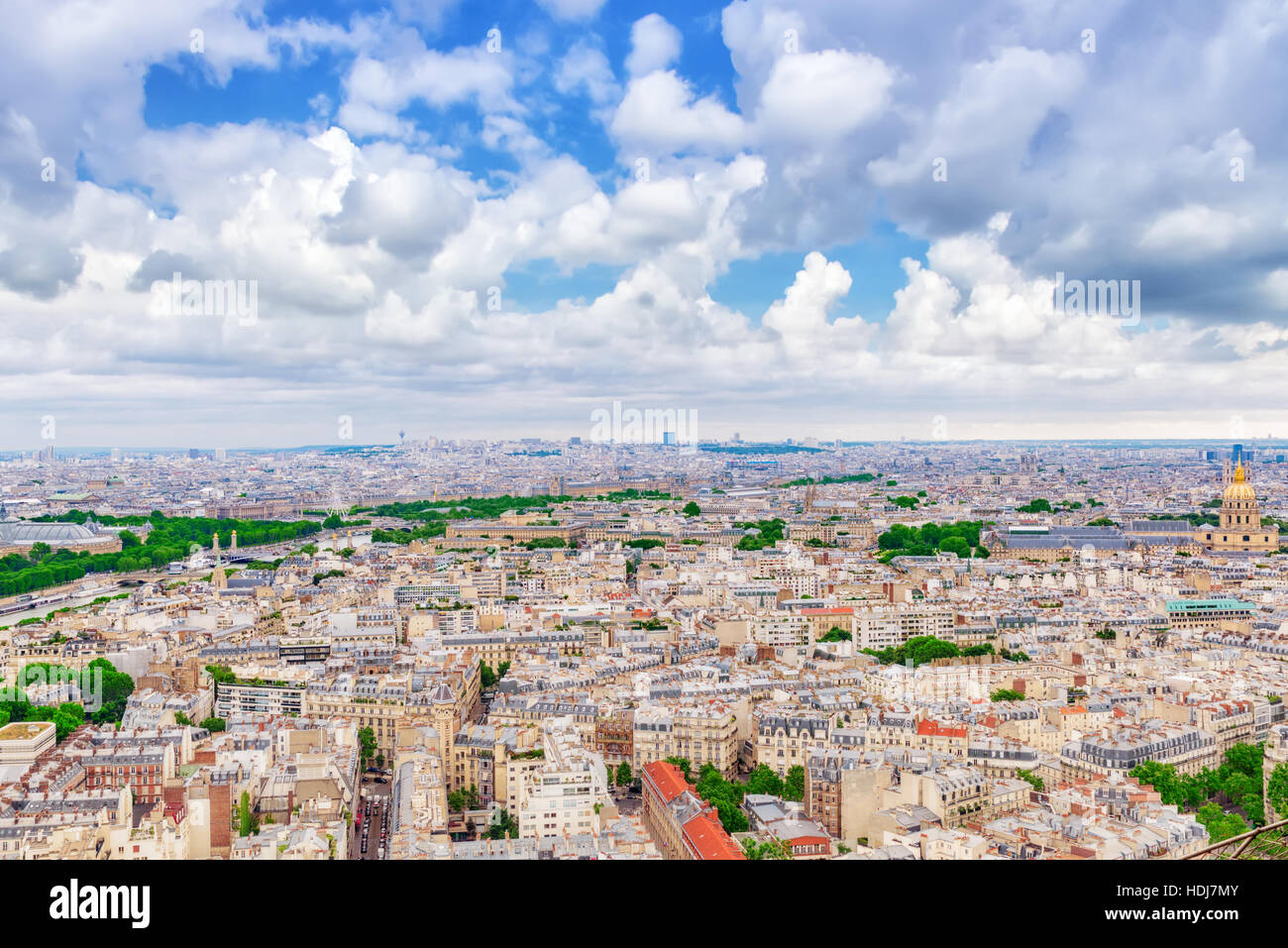 Panorama of Paris view from the Eiffel tower. France Stock Photo - Alamy