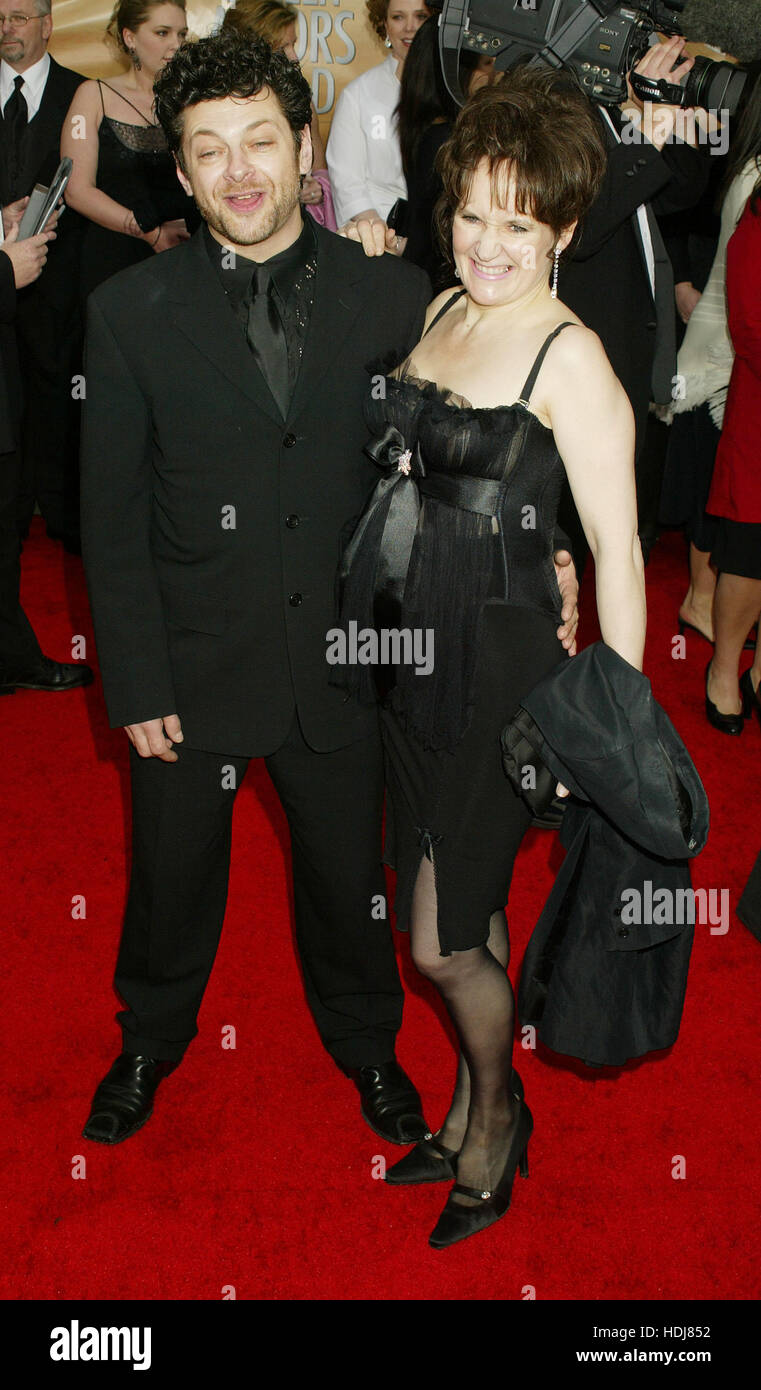 Andy Serkis and his wife, Lorraine Ashbourne, at the Screen Actors ...