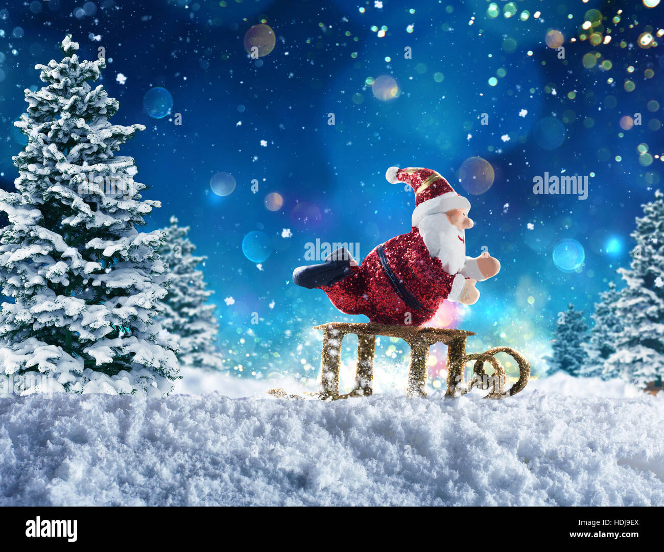 Santa sleigh sky hi-res stock photography and images - Alamy