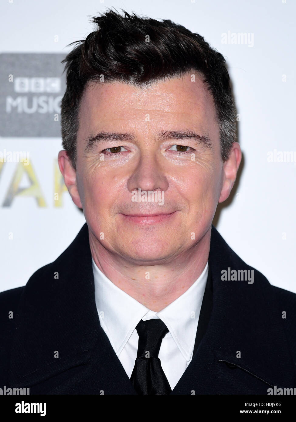 Rick Astley Attending Bbc Music Awards Royal Victoria Dock Hi Res Stock