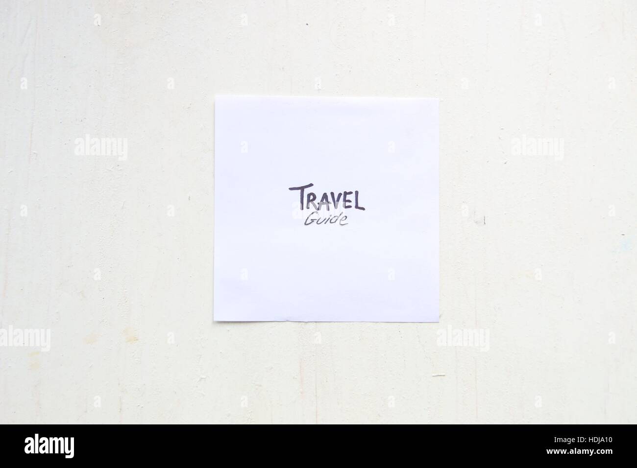 travel guide inscription Stock Photo - Alamy
