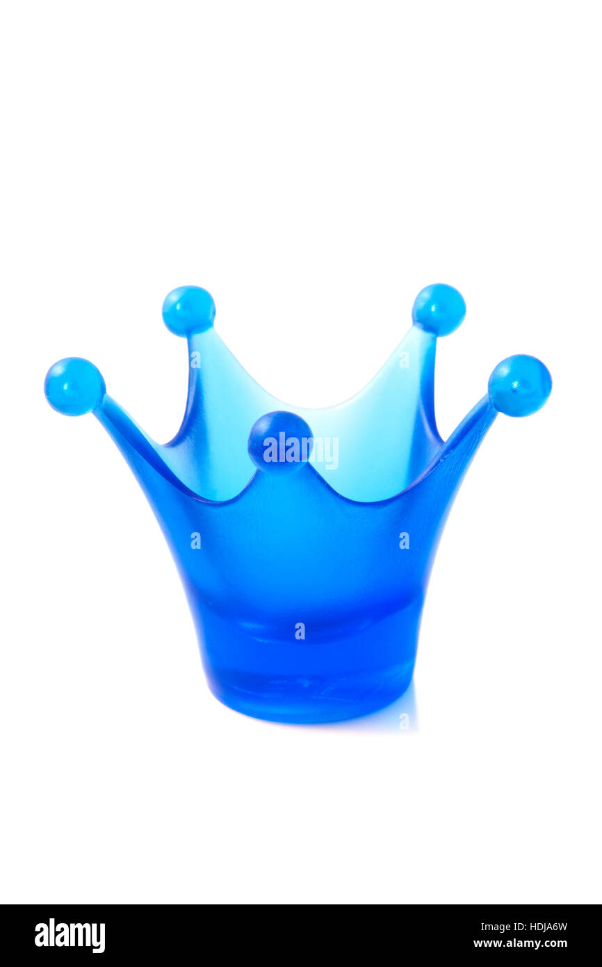 Blue crown close-up isolated over white Stock Photo - Alamy