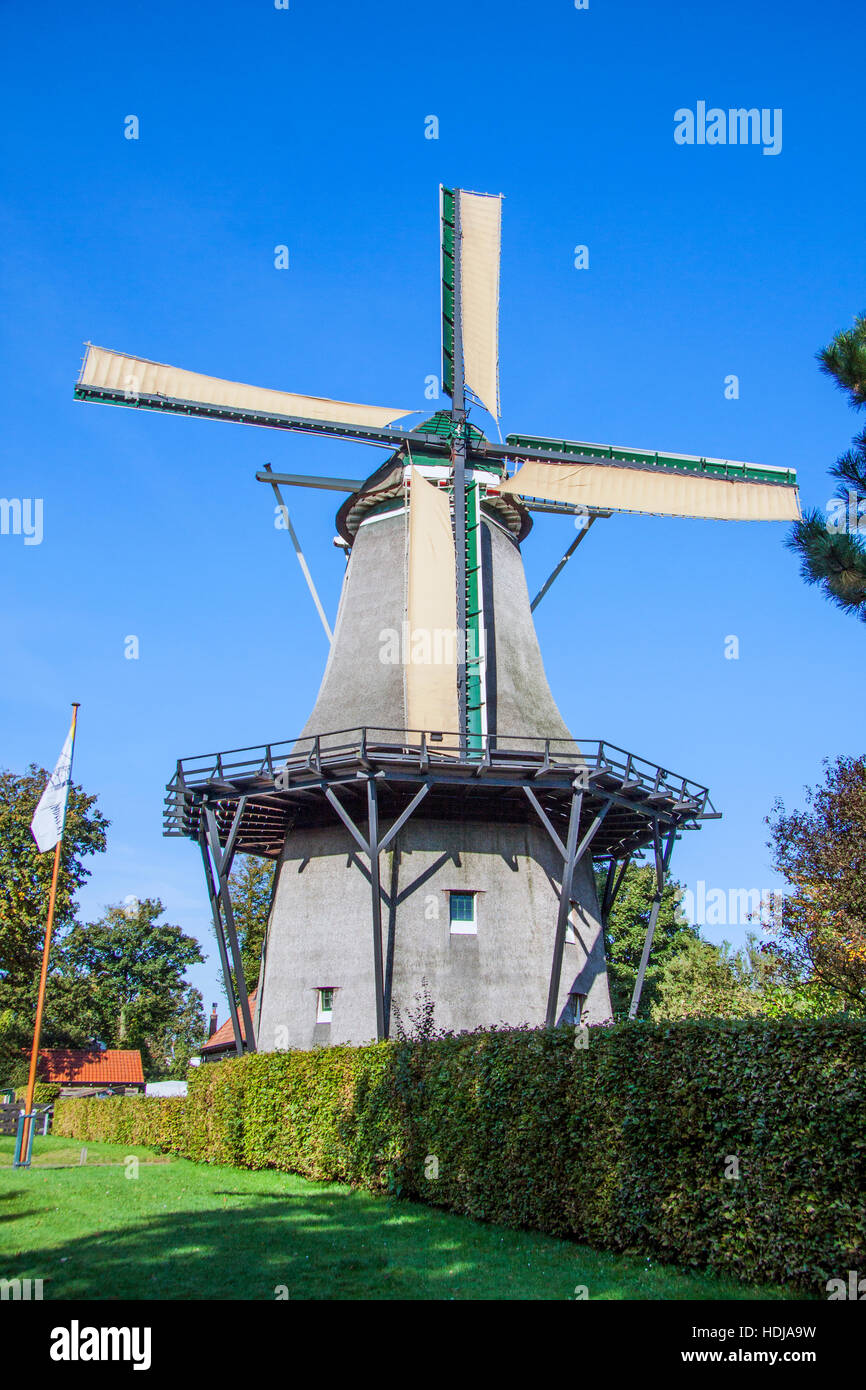 Dutch historic windmill in rustic village for background use Stock ...