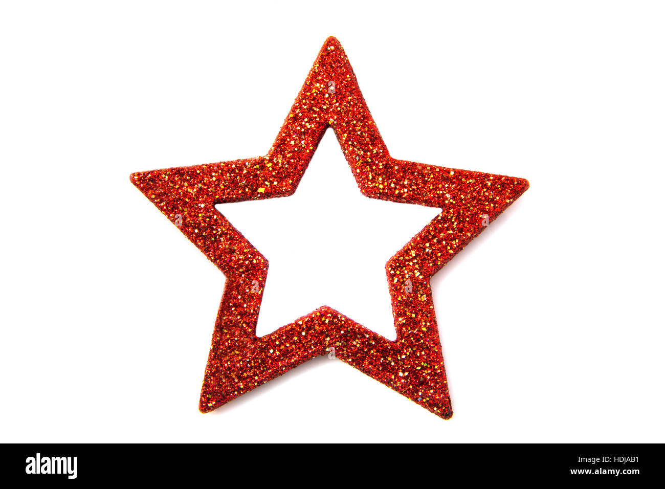 Red glitter shiny star isolated over white Stock Photo - Alamy