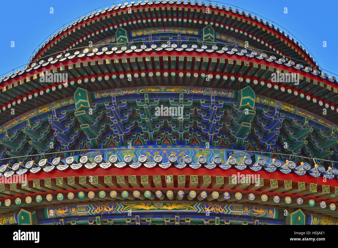 Pattern on the Roof of Temple of Heave, Beijing, China Stock Photo - Alamy