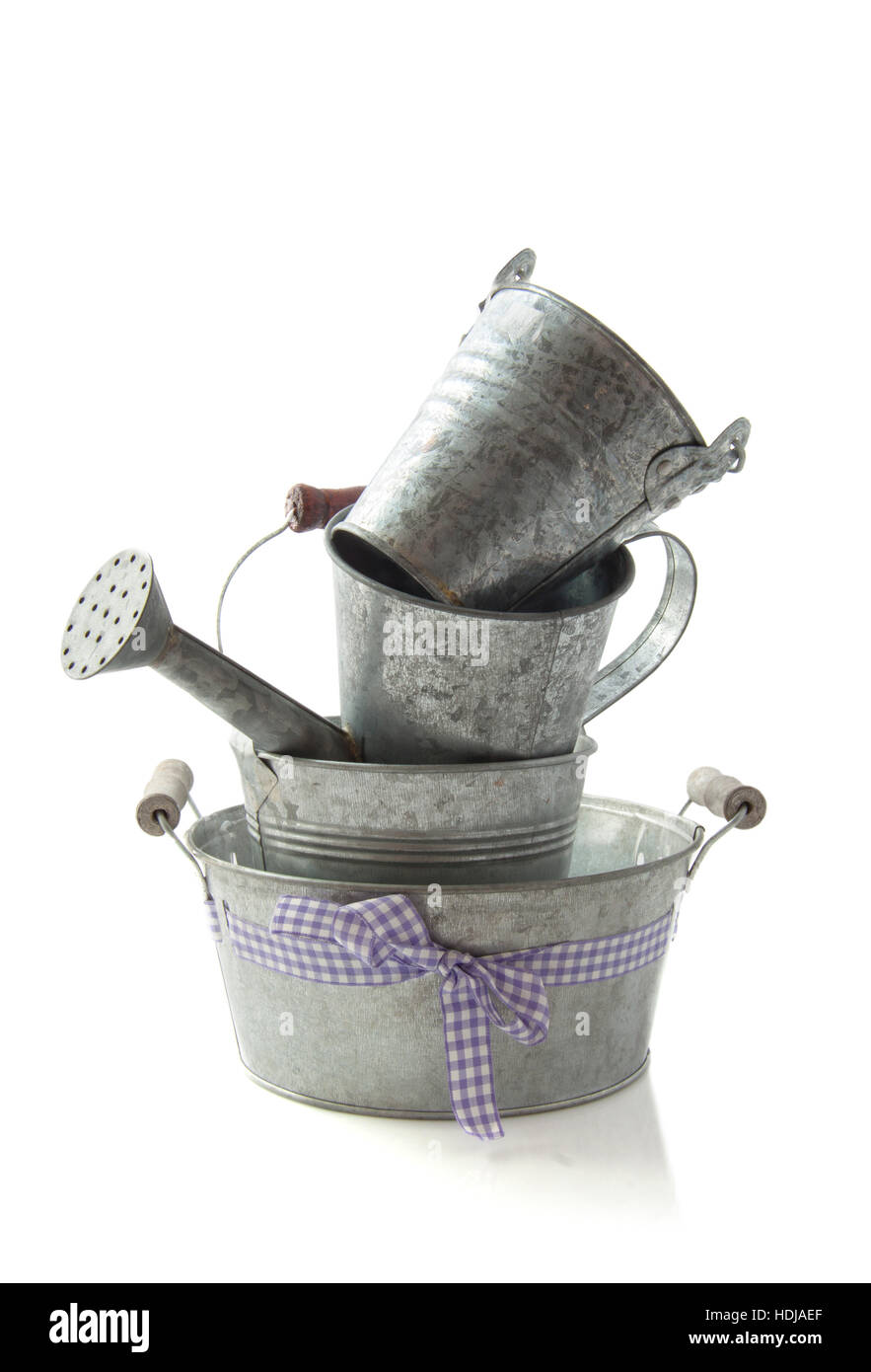 Zinc watering cans Cut Out Stock Images & Pictures - Alamy