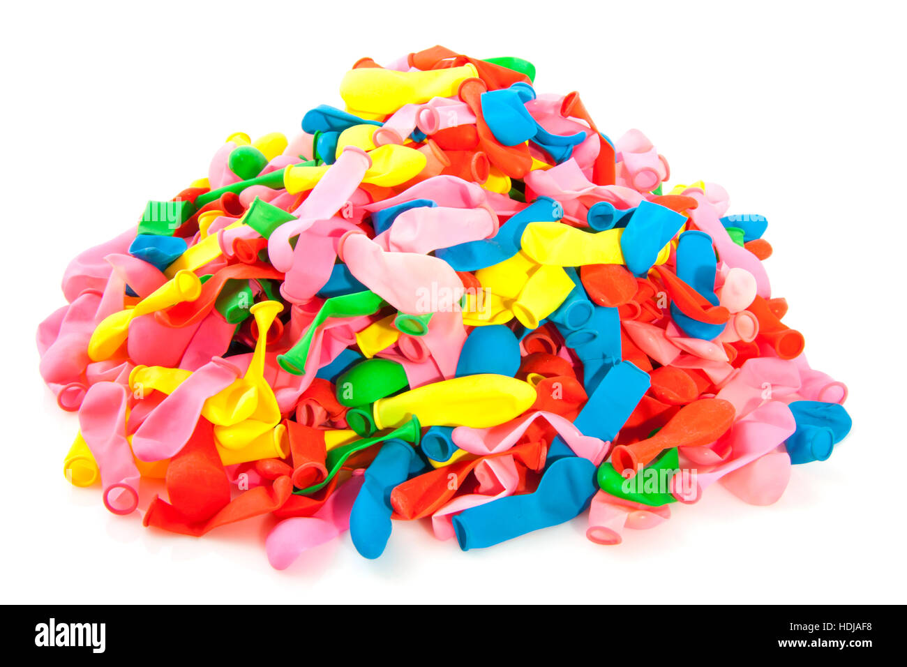 Colorful water balloons on a pile isolated over white Stock Photo - Alamy
