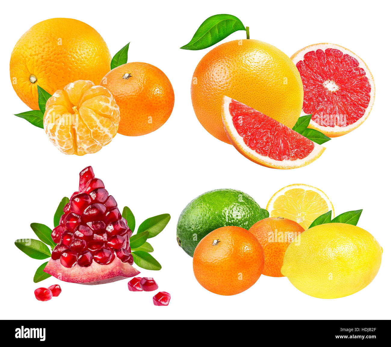 Collection of fruits isolated on white background Stock Photo - Alamy