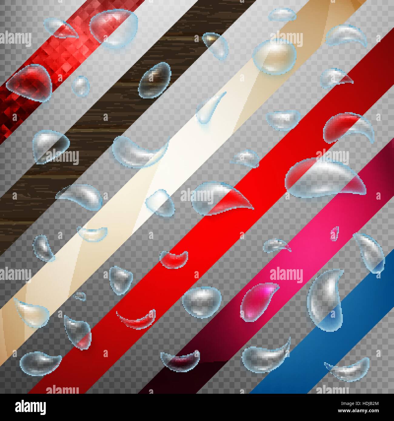 Realistic transparent Water drops. EPS 10 Stock Vector Image & Art - Alamy