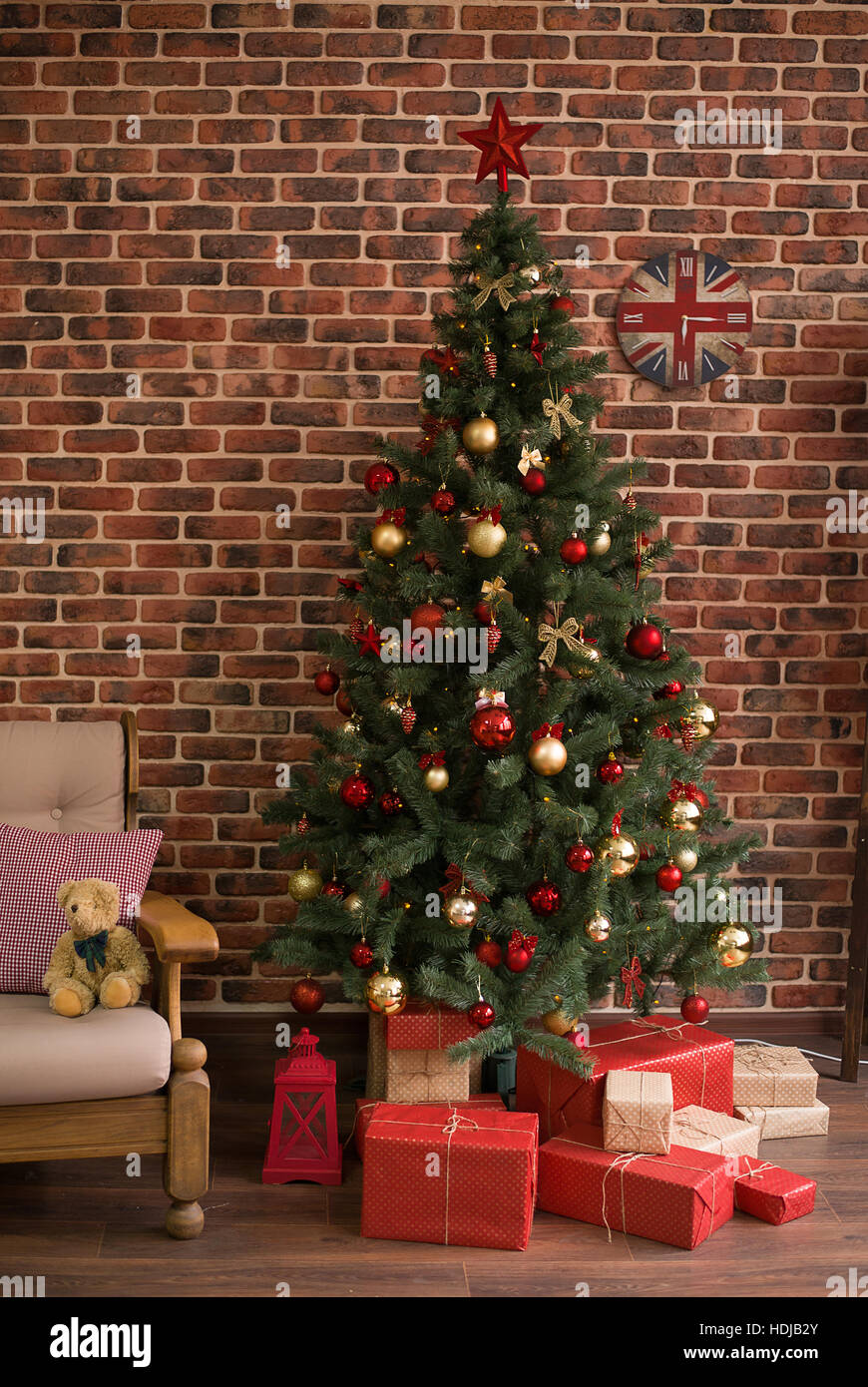 A lot of Christmas gifts under the tree Stock Photo - Alamy
