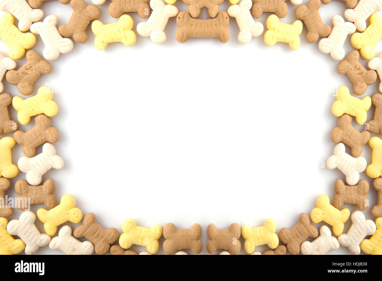 Border of dog cookies for background use Stock Photo - Alamy