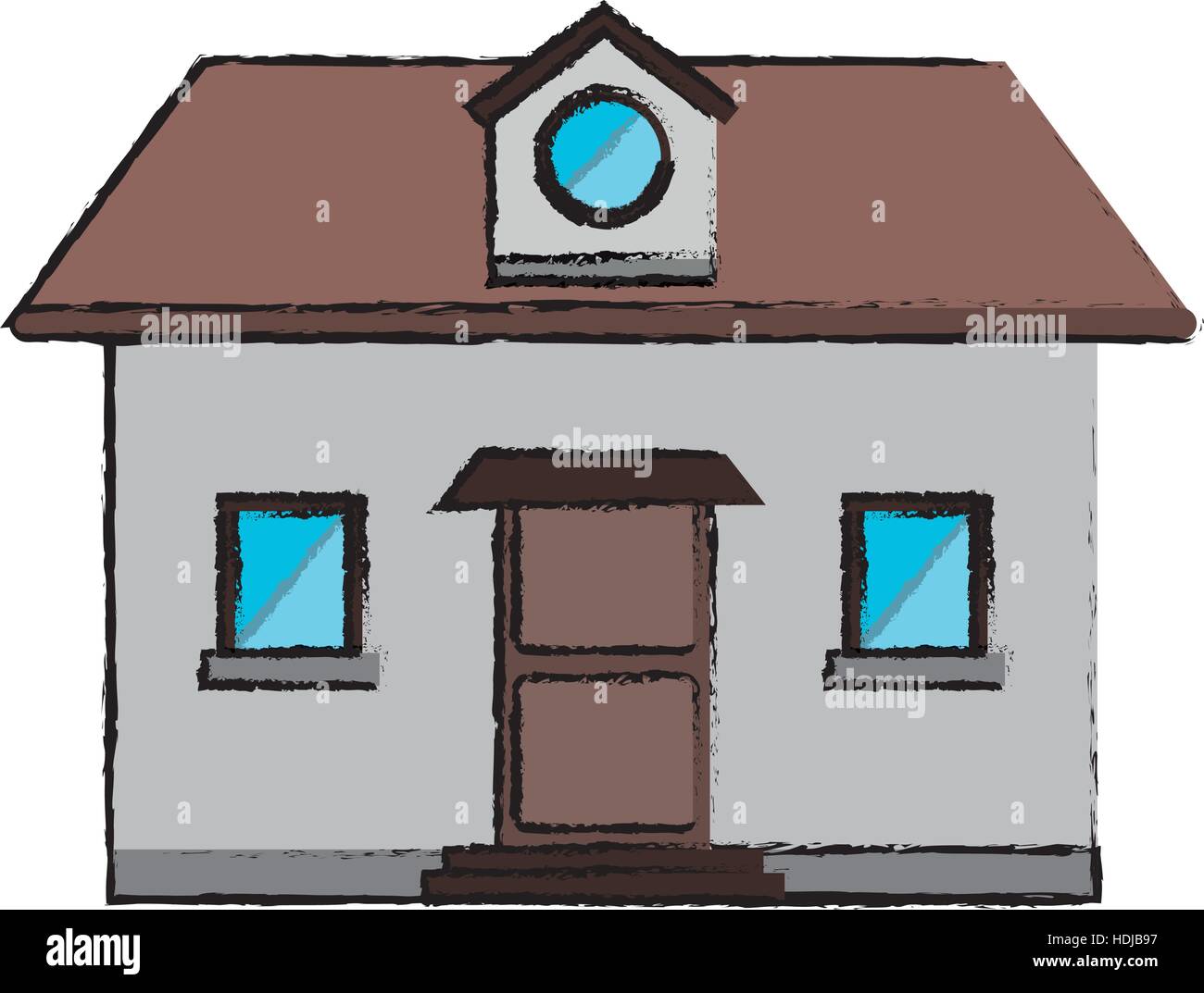 House Front View Drawing