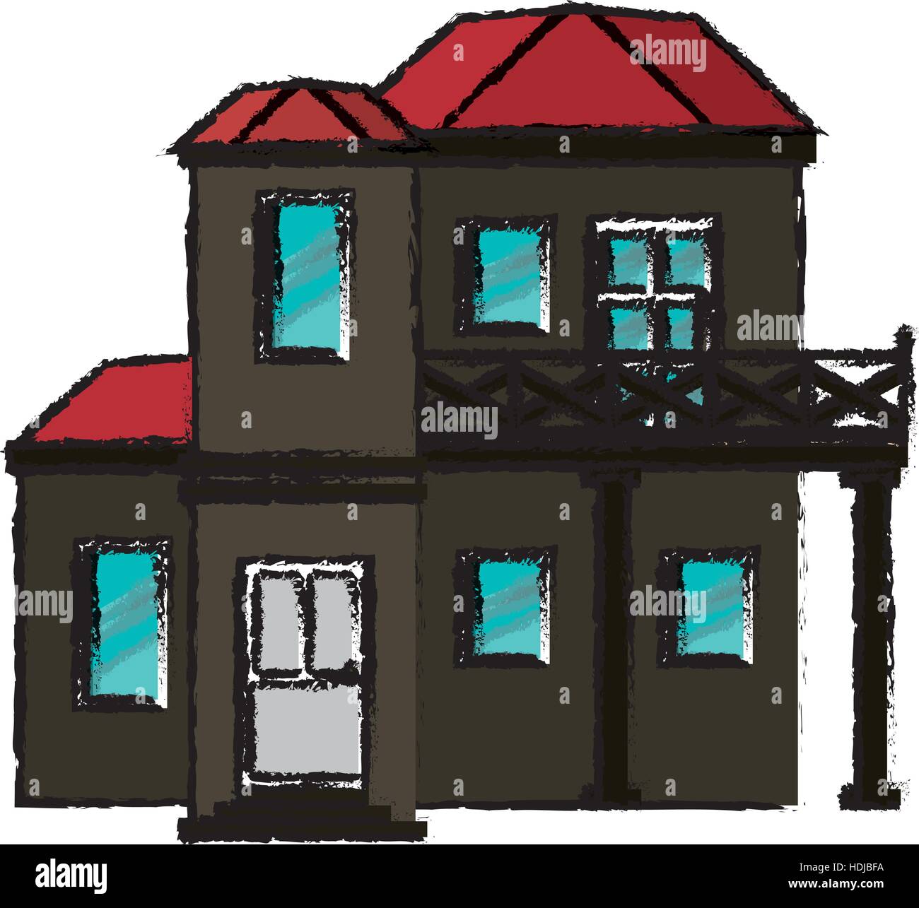 Balcony Drawing High Resolution Stock Photography and Images - Alamy