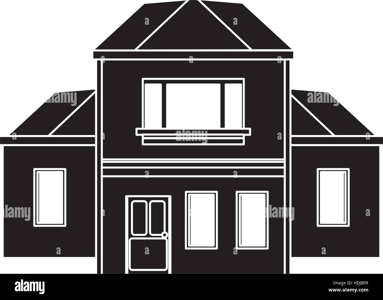 house traditional detailed modernn pictogram Stock Vector Image & Art ...