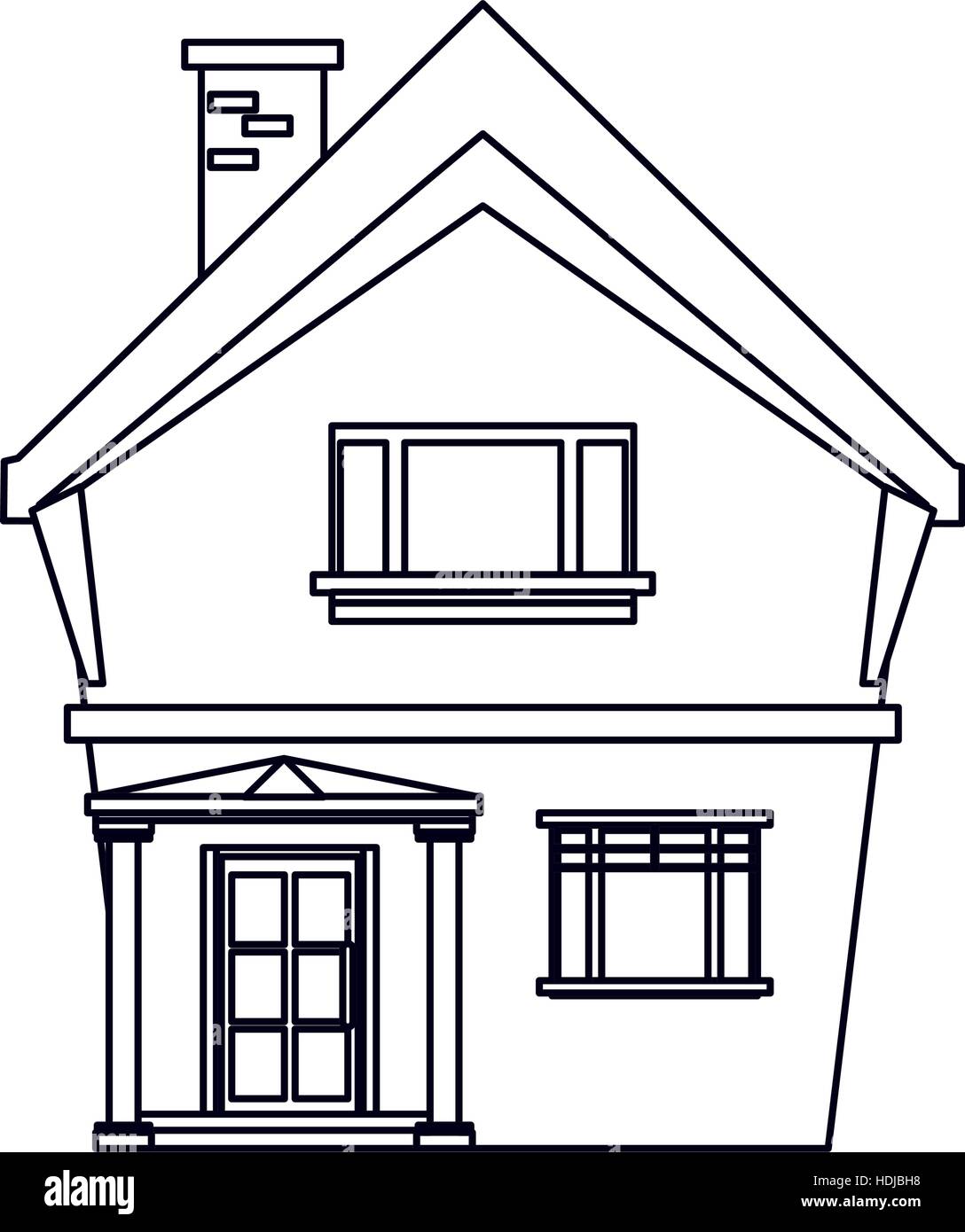 american house domestic chimney outline Stock Vector Image & Art - Alamy