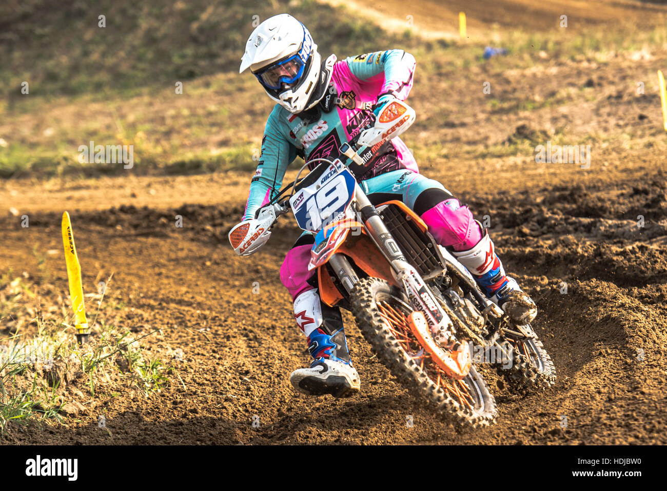 motocross rider in the race Stock Photo - Alamy