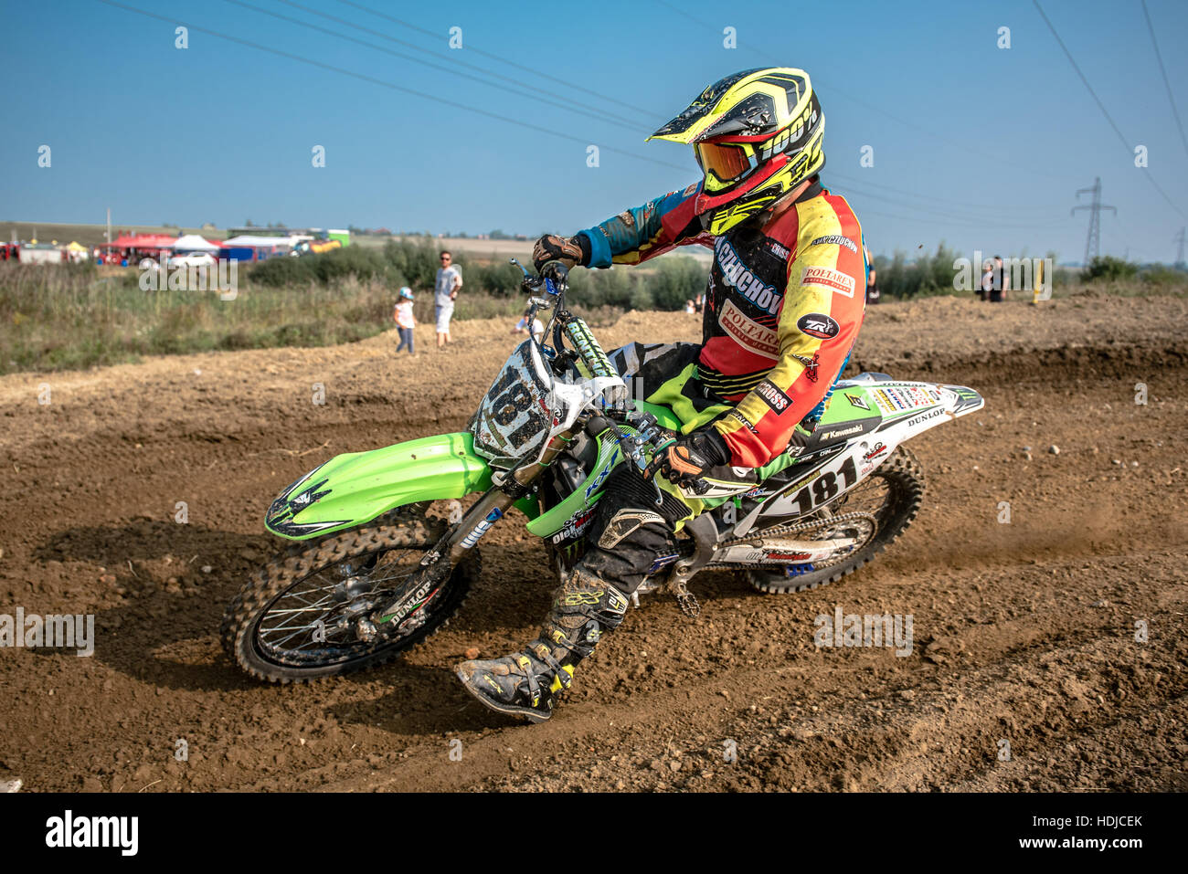 motocross rider in the race Stock Photo - Alamy