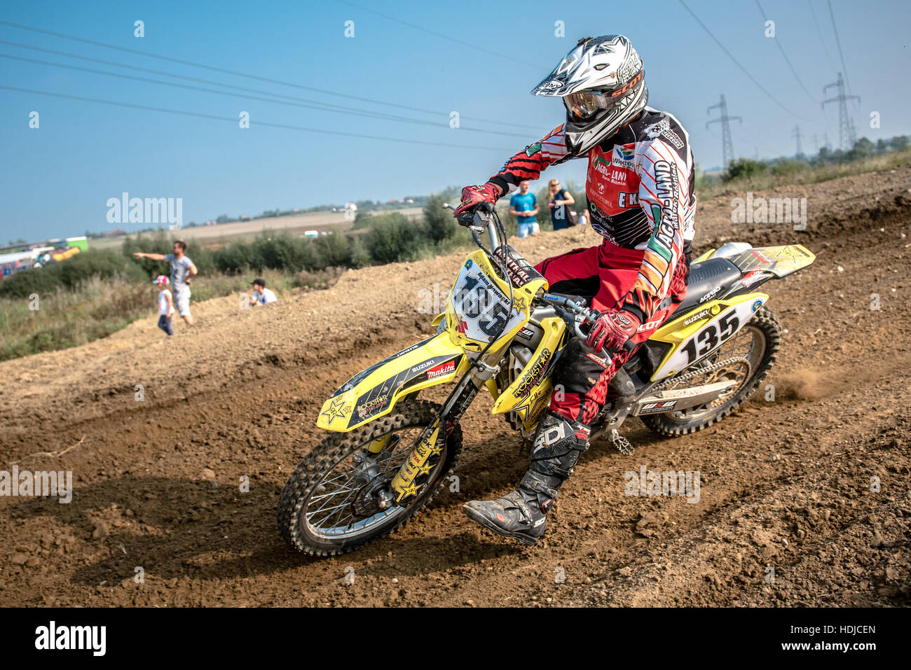 motocross rider in the race Stock Photo - Alamy
