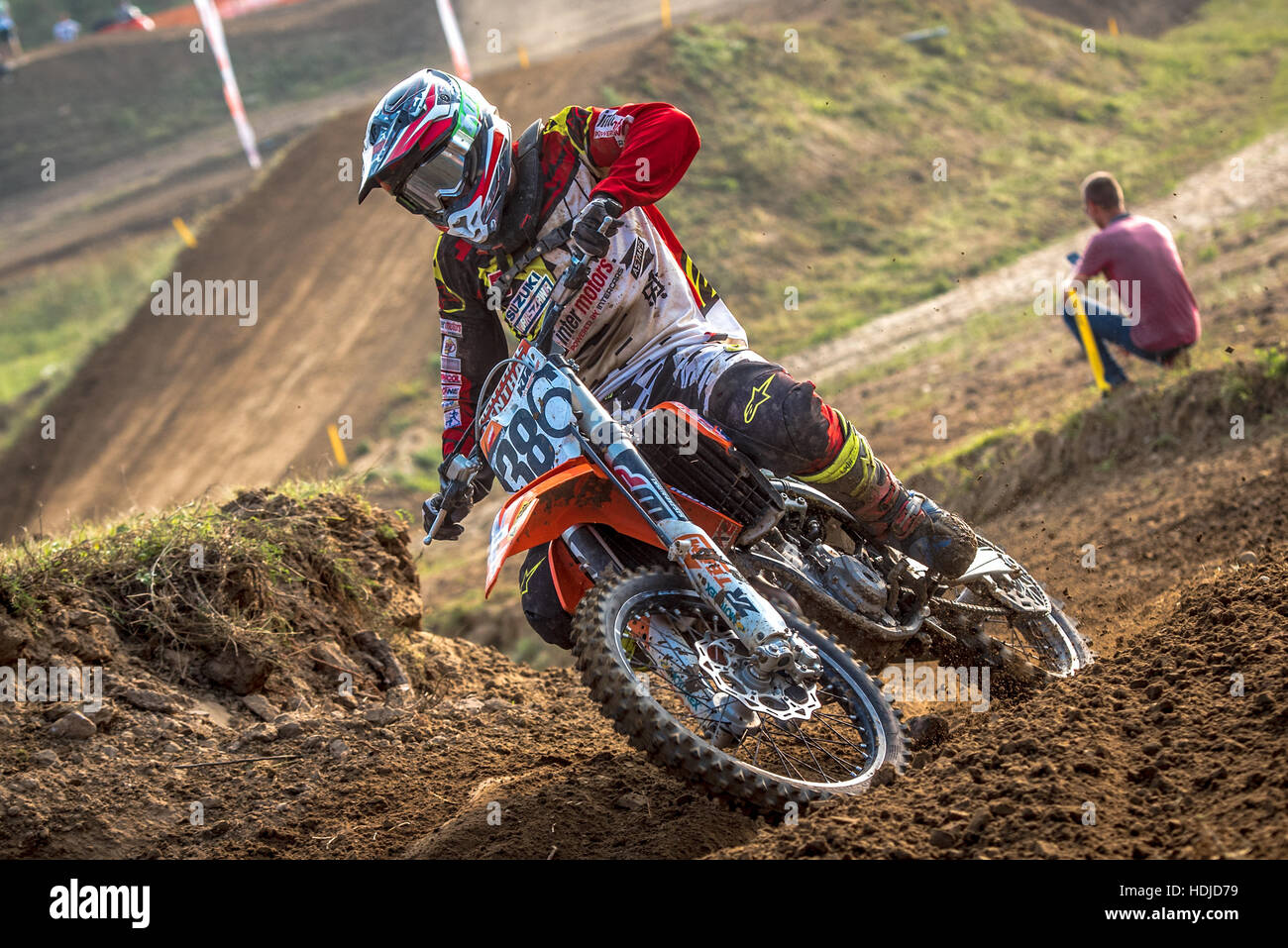 motocross rider in the race Stock Photo - Alamy