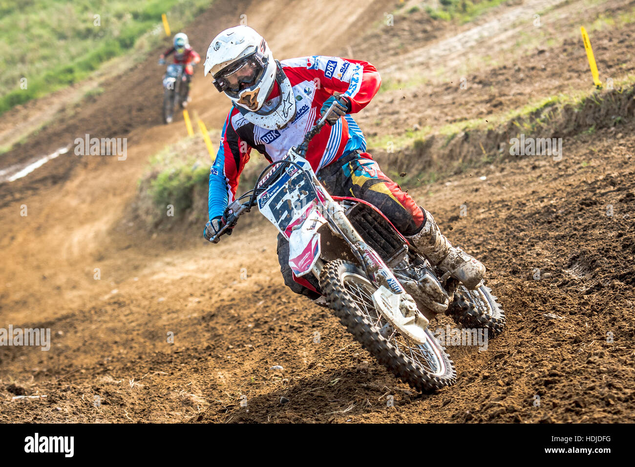 motocross rider in the race Stock Photo - Alamy