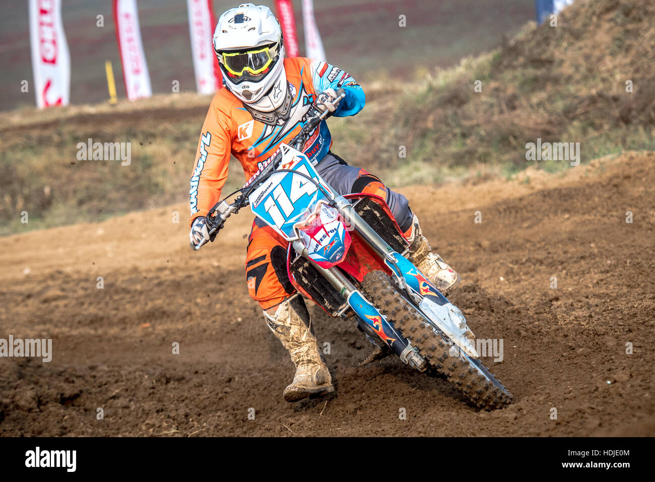 motocross rider in the race Stock Photo - Alamy